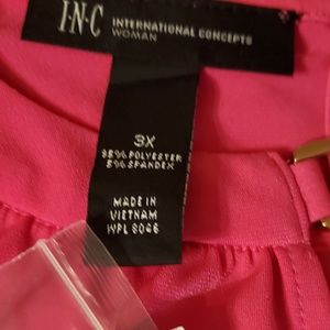 INC International Concepts | Tops | Stretchy Hot Pink Key Hole Style ...